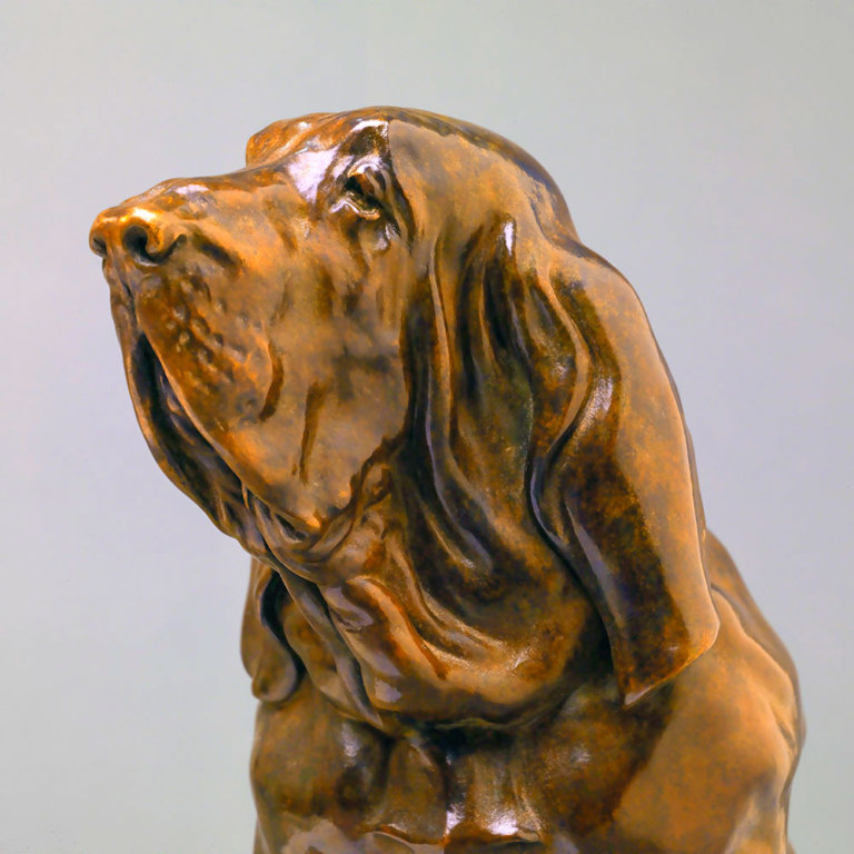 Bloodhound Sculpture - Bronze Sculpture by Nick Bibby
